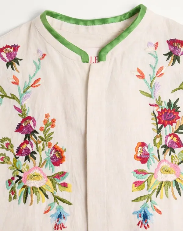 Valentino Garavani Floral Embroidered Button Detailed Shirt