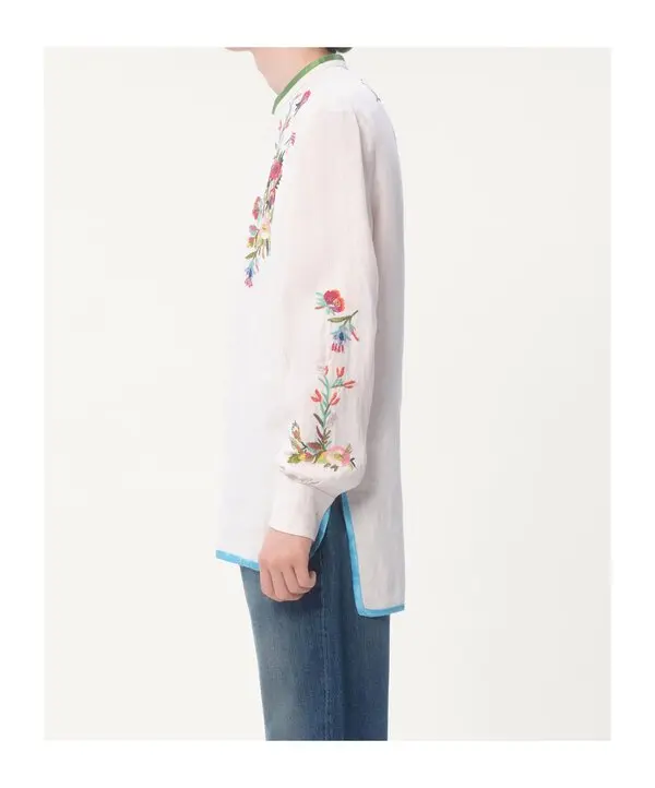 Valentino Garavani Floral Embroidered Button Detailed Shirt