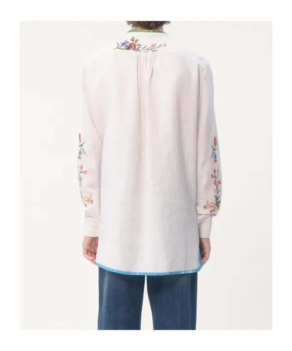 Valentino Garavani Floral Embroidered Button Detailed Shirt