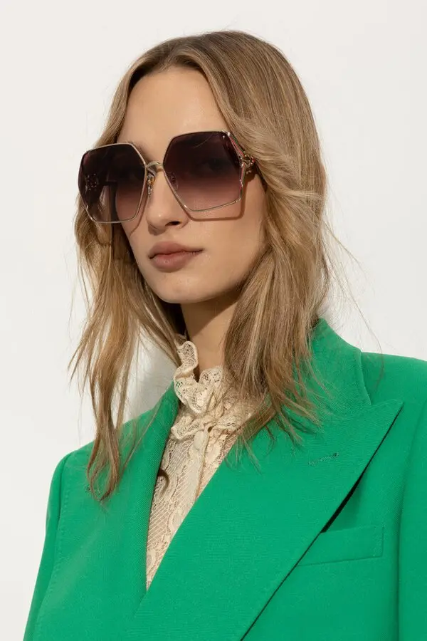 Gucci Oversized Frame Tinted Sunglasses - Pink