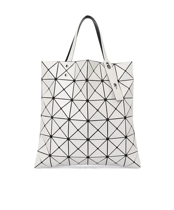 Issey Miyake Patterned Top Handle Bag - White