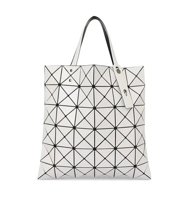 Issey Miyake Patterned Top Handle Bag - White
