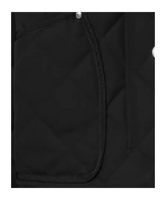 Burberry Quilted Jacket With Corduroy Collar - Black