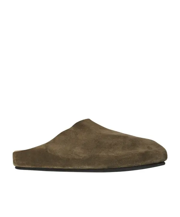 THE ROW Hugo Open Back Slides - Green