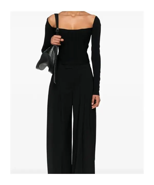MUGLER Long Sleeve Square Neck Bodice