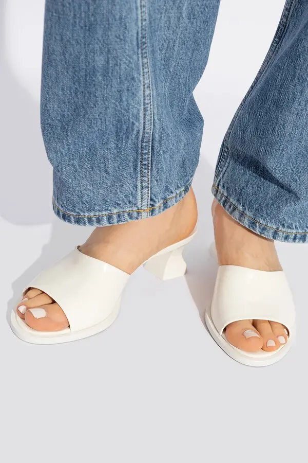 Bottega Veneta Cha Cha Heeled Mules - White