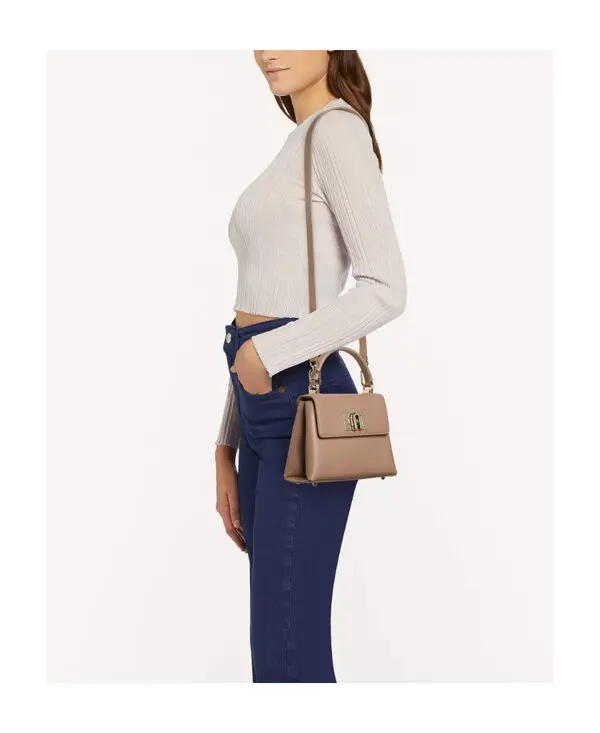Furla 1927 Mini Leather Shoulder Bag - Brown