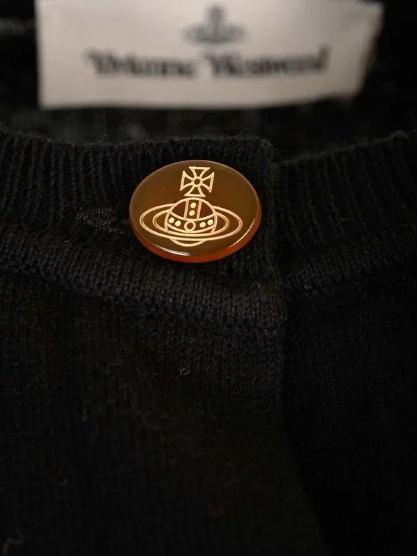 VIVIENNE WESTWOOD Orb Embroidered Knitted Cardigan