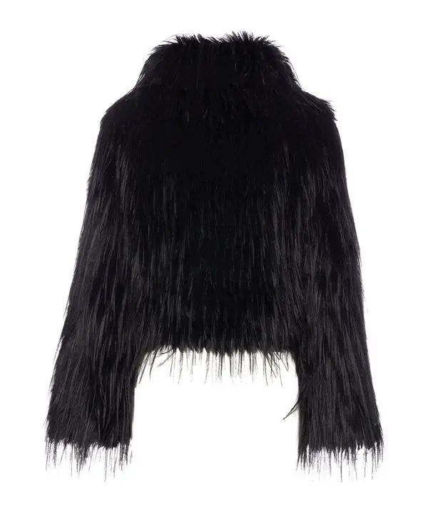 Pinko High-neck Faux Fur Jacket