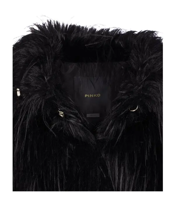 Pinko High-neck Faux Fur Jacket
