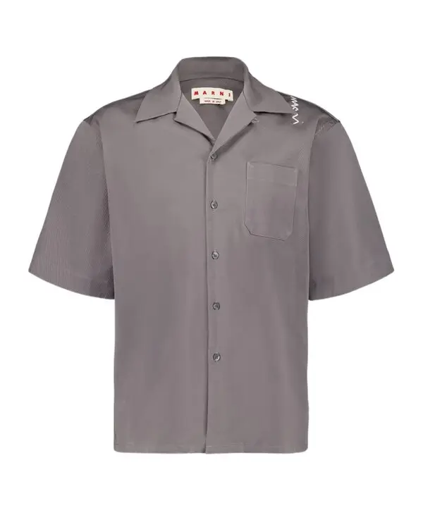 Marni Piqué-weave Drop Shoulder Shirt