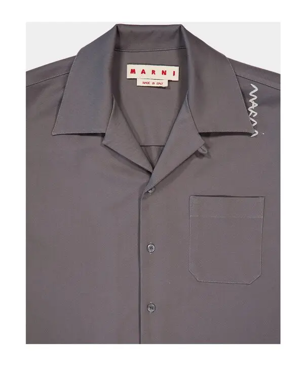 Marni Piqué-weave Drop Shoulder Shirt