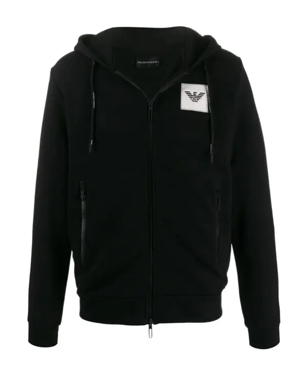 Emporio Armani Logo Hooded Zip-up Sports Coat