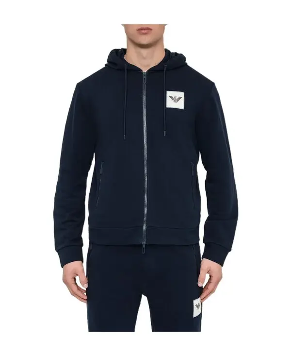 Emporio Armani Logo Hooded Zip-up Sports Coat