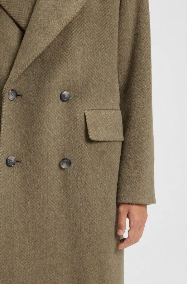 Hugo Boss Boss Double-breasted Long-sleeved Coat