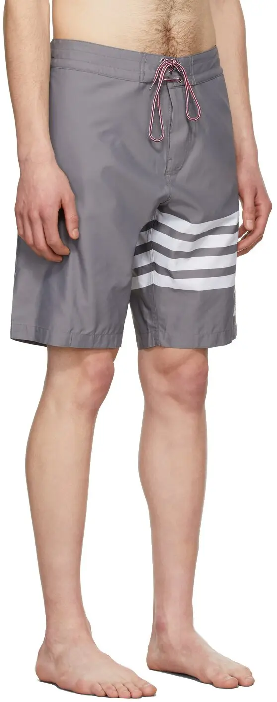 Thom Browne 4-bar Drawstring Shorts - Medium Gray