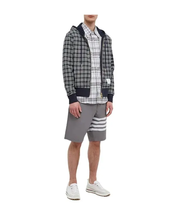 Thom Browne 4-bar Drawstring Shorts - Medium Gray