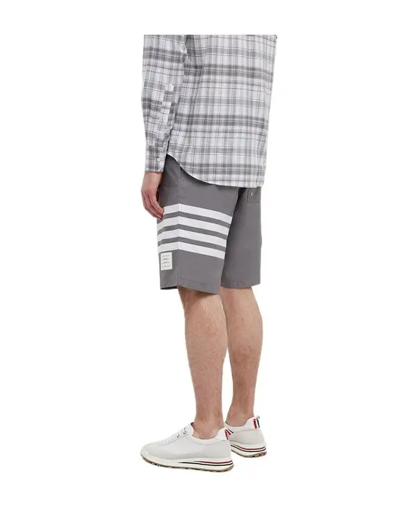 Thom Browne 4-bar Drawstring Shorts - Medium Gray