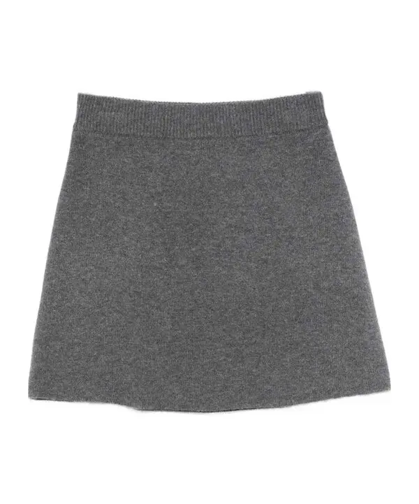 LISA YANG Ribbed Knit Skirt - Black