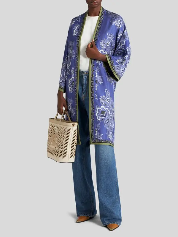 Etro Floral-printed Belted-waist Robe