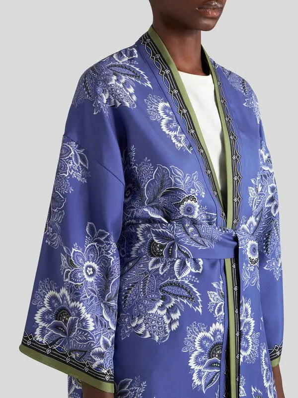 Etro Floral-printed Belted-waist Robe