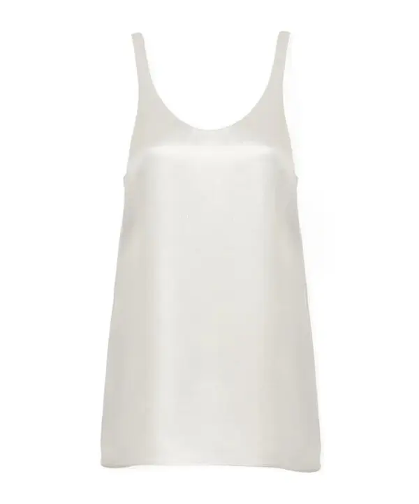 Chloé Scoop Neck Sleeveless Tank Top - White