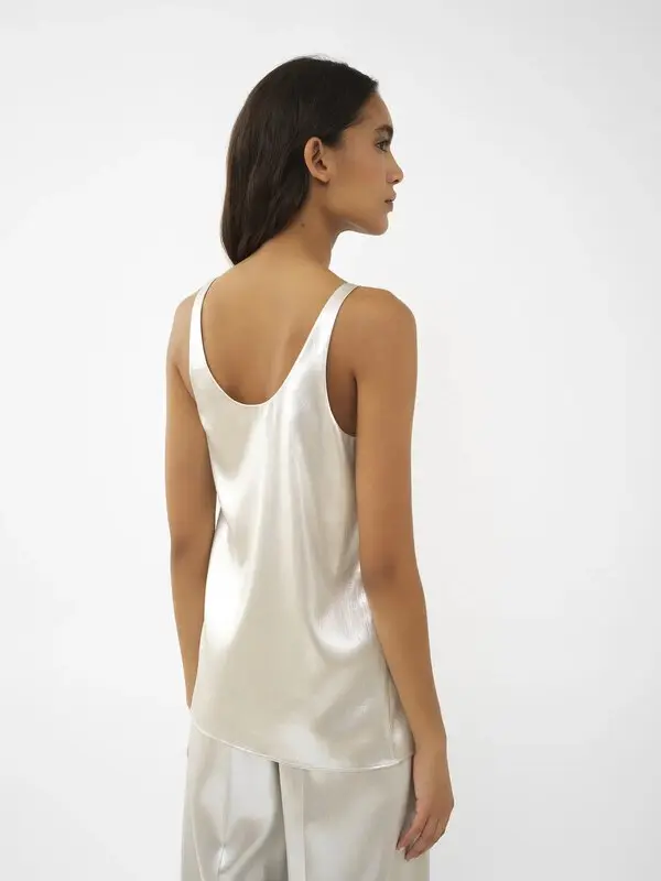 Chloé Scoop Neck Sleeveless Tank Top - White