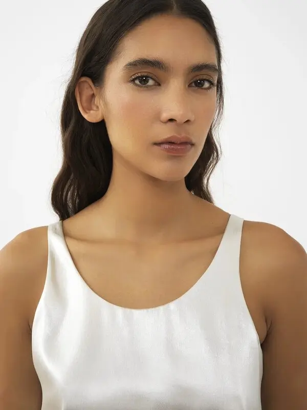 Chloé Scoop Neck Sleeveless Tank Top - White