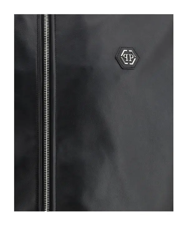 Philipp Plein Logo Patch Hooded Jacket