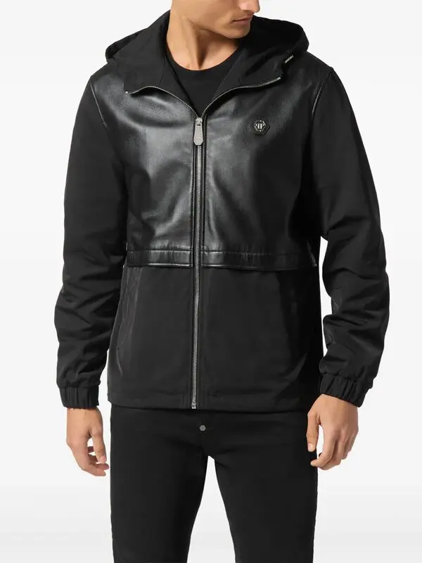 Philipp Plein Logo Patch Hooded Jacket