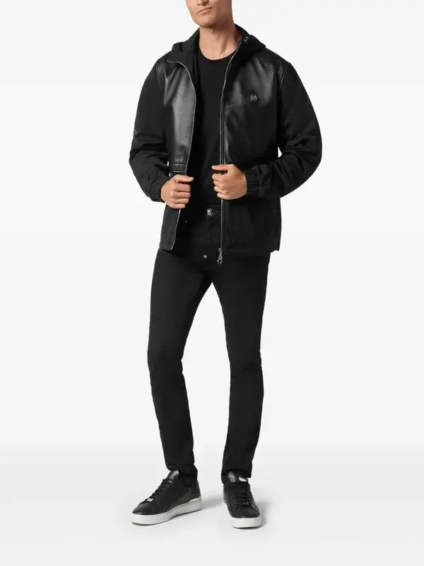 Philipp Plein Logo Patch Hooded Jacket