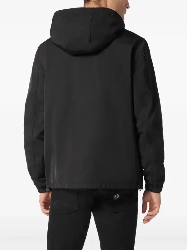 Philipp Plein Logo Patch Hooded Jacket