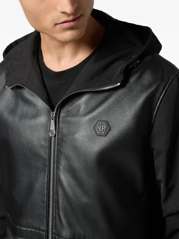 Philipp Plein Logo Patch Hooded Jacket