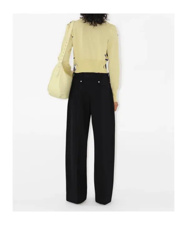 Burberry Argyle Intarsia Cropped Cotton Jumper - Multicolor