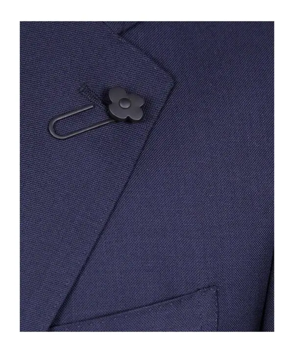 LARDINI Single-breasted Blazer - Dark Blue