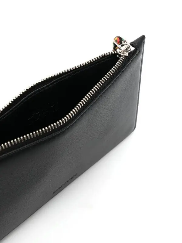 LANVIN Logo Debossed Leather Clutch