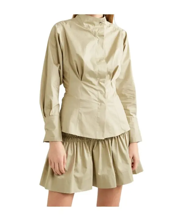 Isabel Marant Étoile Cotton-poplin Blouse With Balloon Sleeves