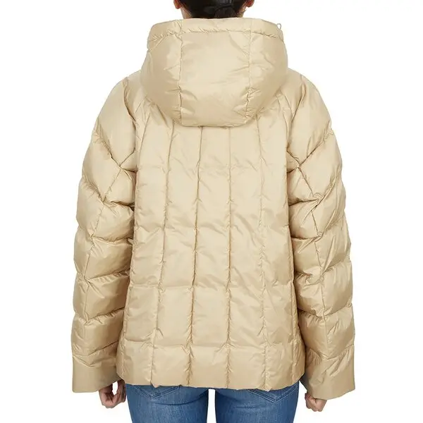 Max Mara Hooded Down Coat With Trim Pockets