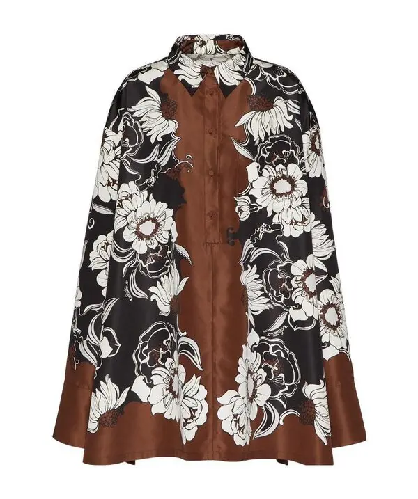 Valentino Garavani Floral Print Shirt Dress