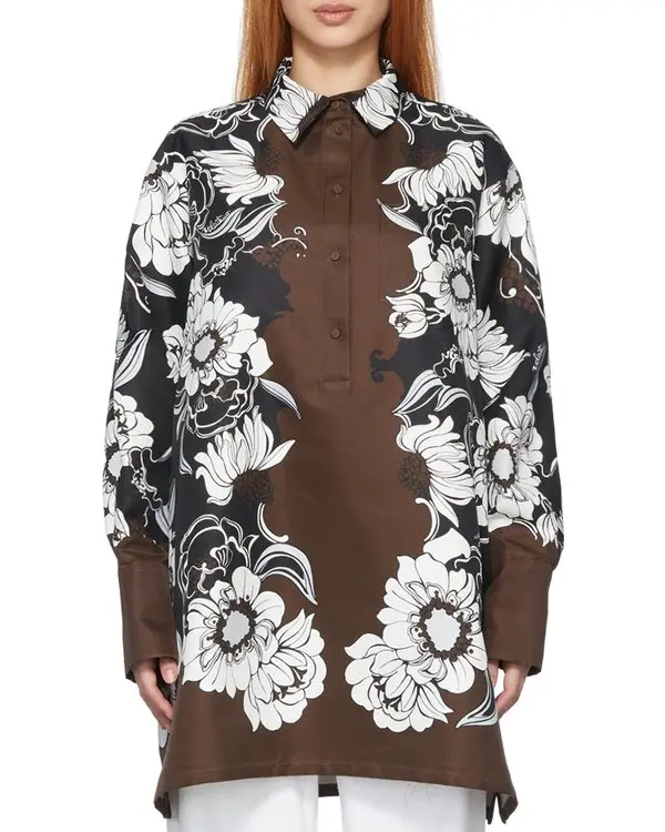 Valentino Garavani Floral Print Shirt Dress