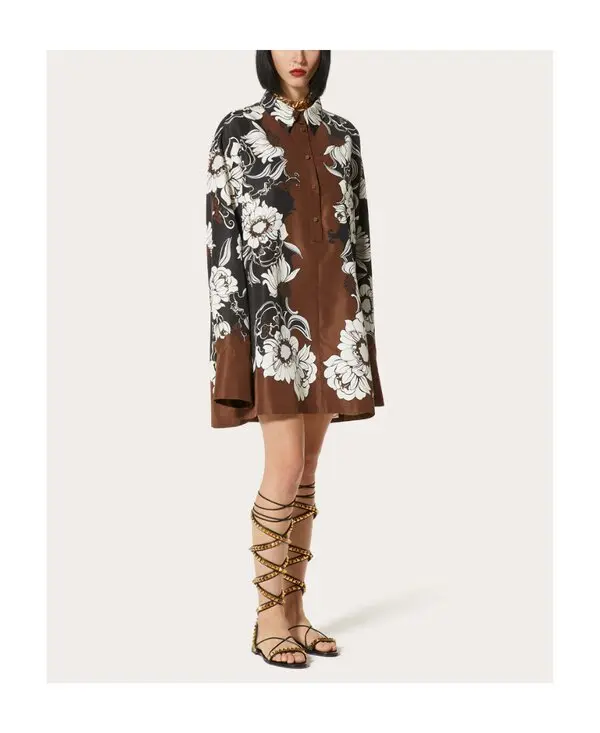 Valentino Garavani Floral Print Shirt Dress