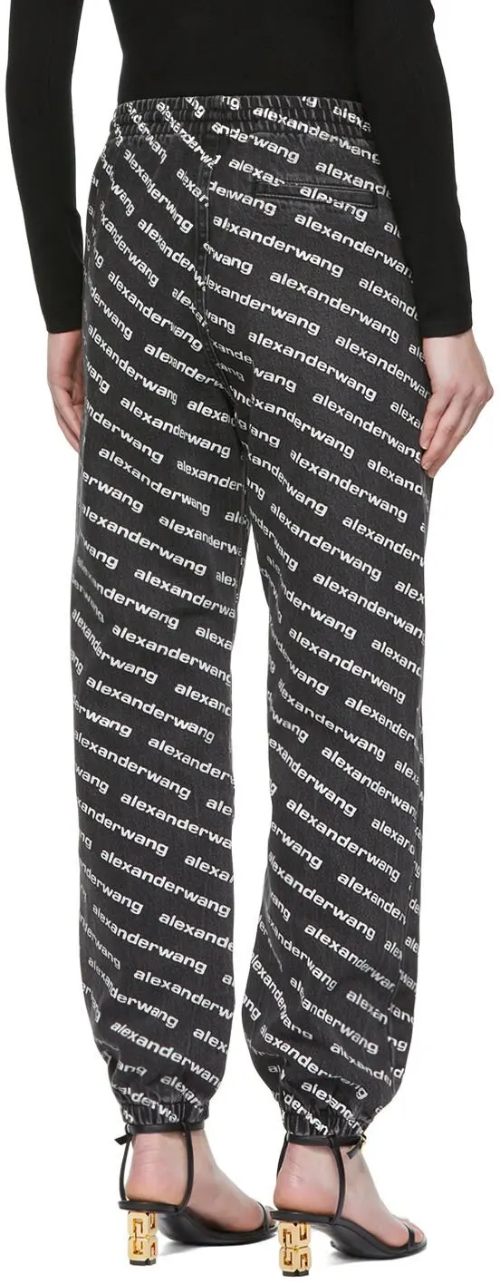 Alexander Wang Logo Print Tapered Jeans