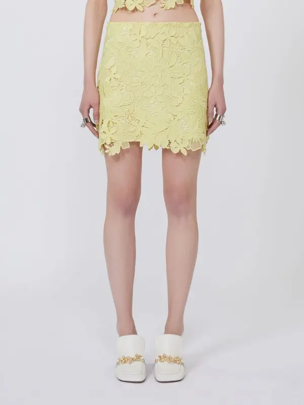 Sportmax Floral Lace Mini Skirt