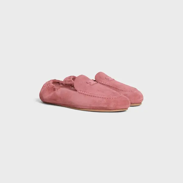 Celine Adam Loafers In Suede Calfskin - Pink
