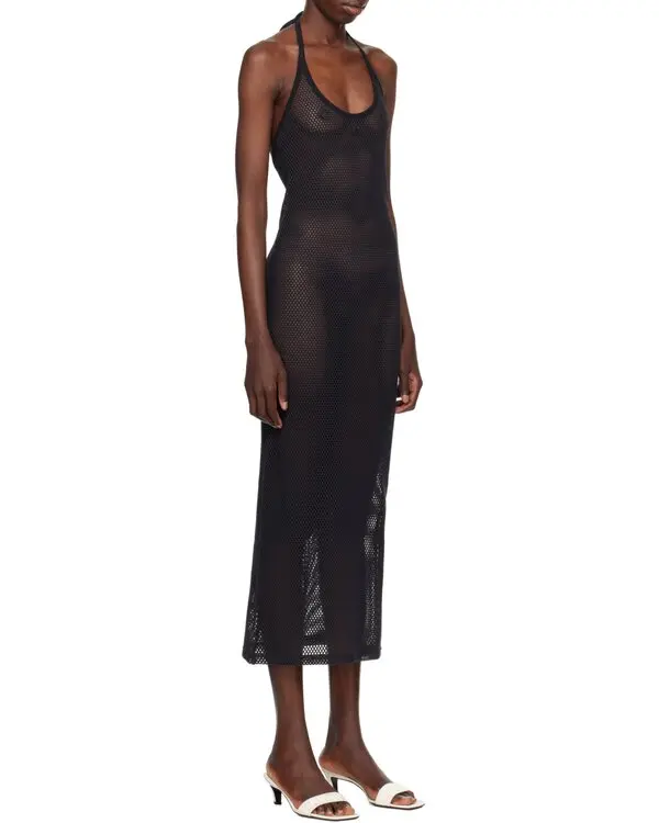 COURREGES Holistic Mesh Long Dress - Black