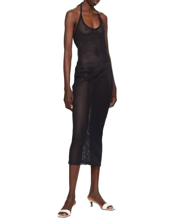 COURREGES Holistic Mesh Long Dress - Black