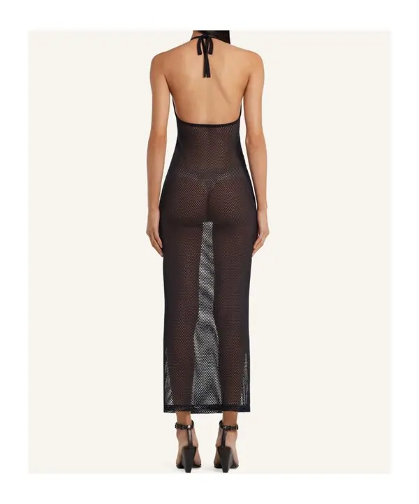 COURREGES Holistic Mesh Long Dress - Black