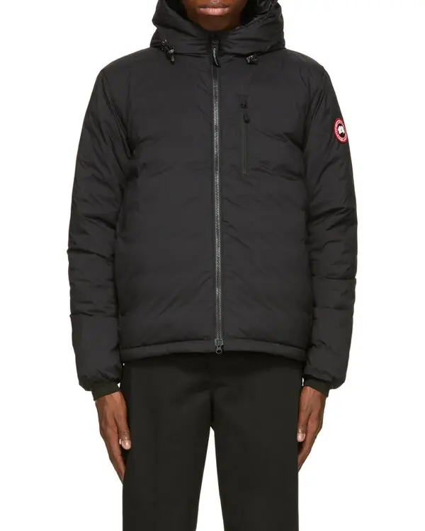 Canada Goose Lodge Padded Hooded Jacket - Black