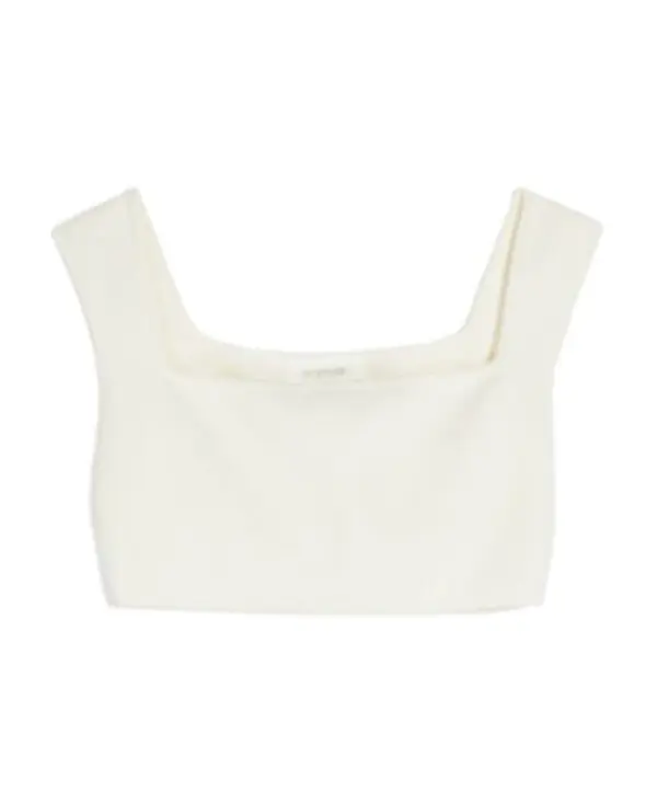 Sportmax Sleeveless Cotton Crop Top - Blue
