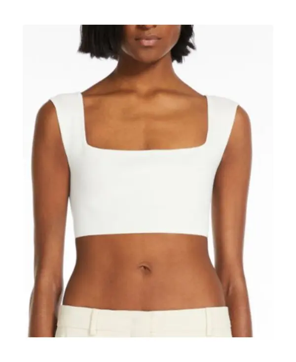 Sportmax Sleeveless Cotton Crop Top